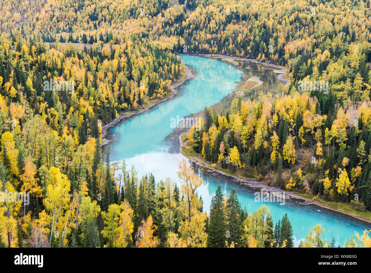 kanas autumn landscape Stock Photo - Alamy
