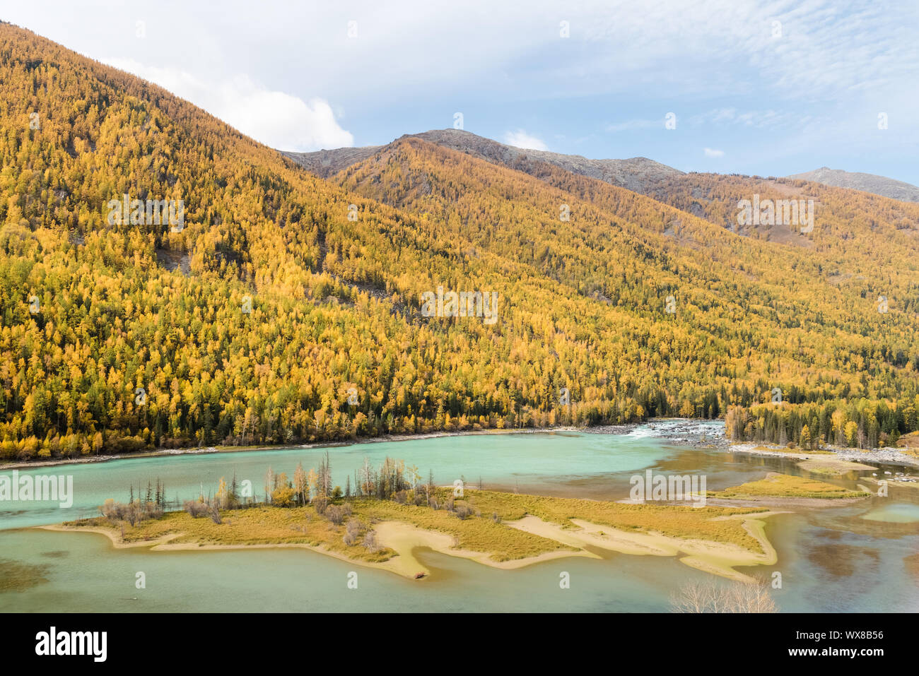kanas autumn landscape Stock Photo - Alamy