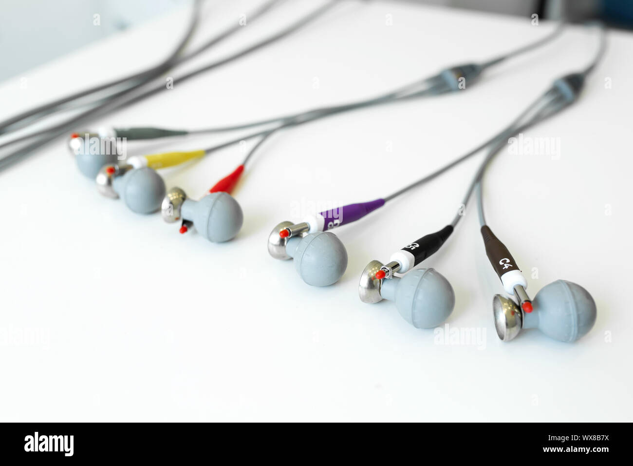 close-up of the sensor electrode ECG machine Stock Photo - Alamy