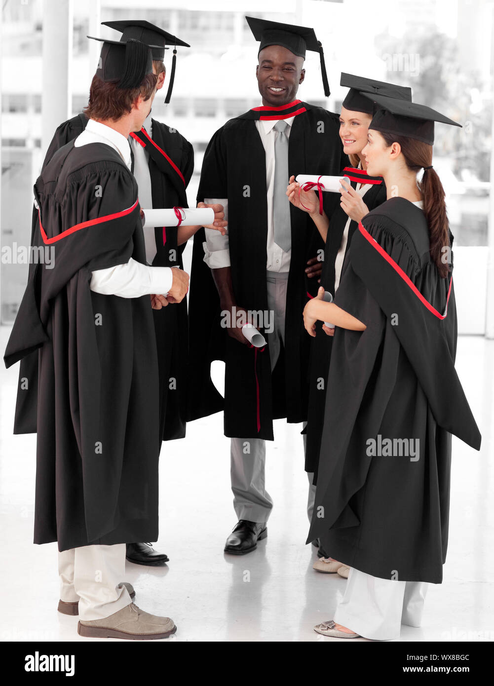 Young Group of people celebrating their Graduation Stock Photo - Alamy