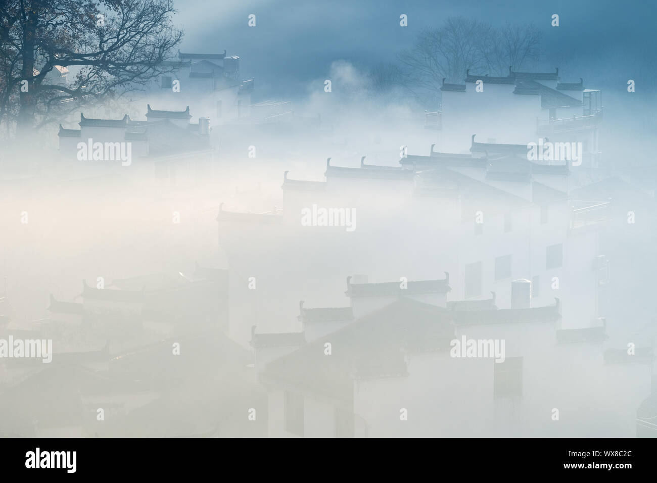 beautiful shicheng village closeup in autumn Stock Photo - Alamy