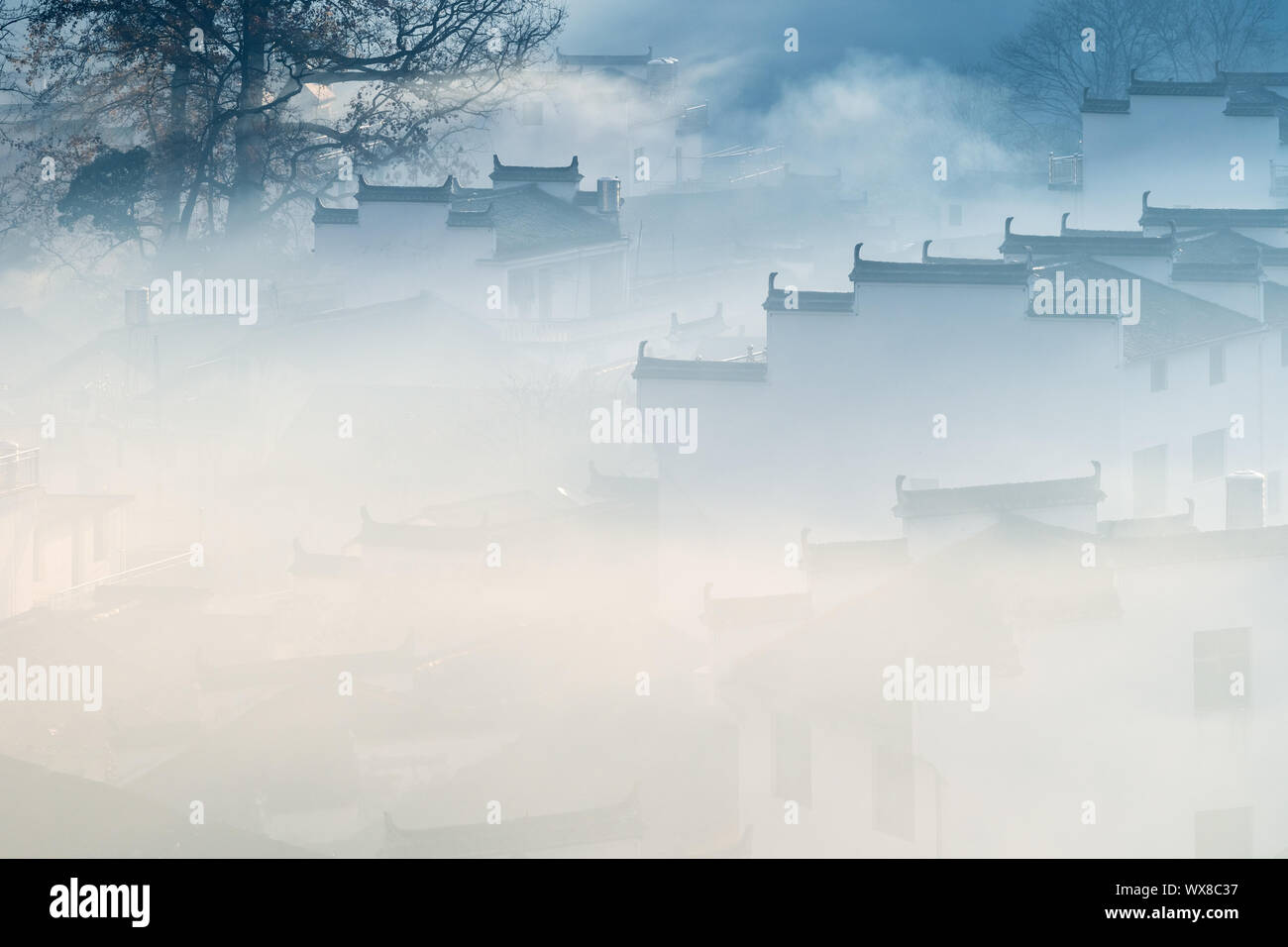 beautiful shicheng village closeup in autumn Stock Photo - Alamy