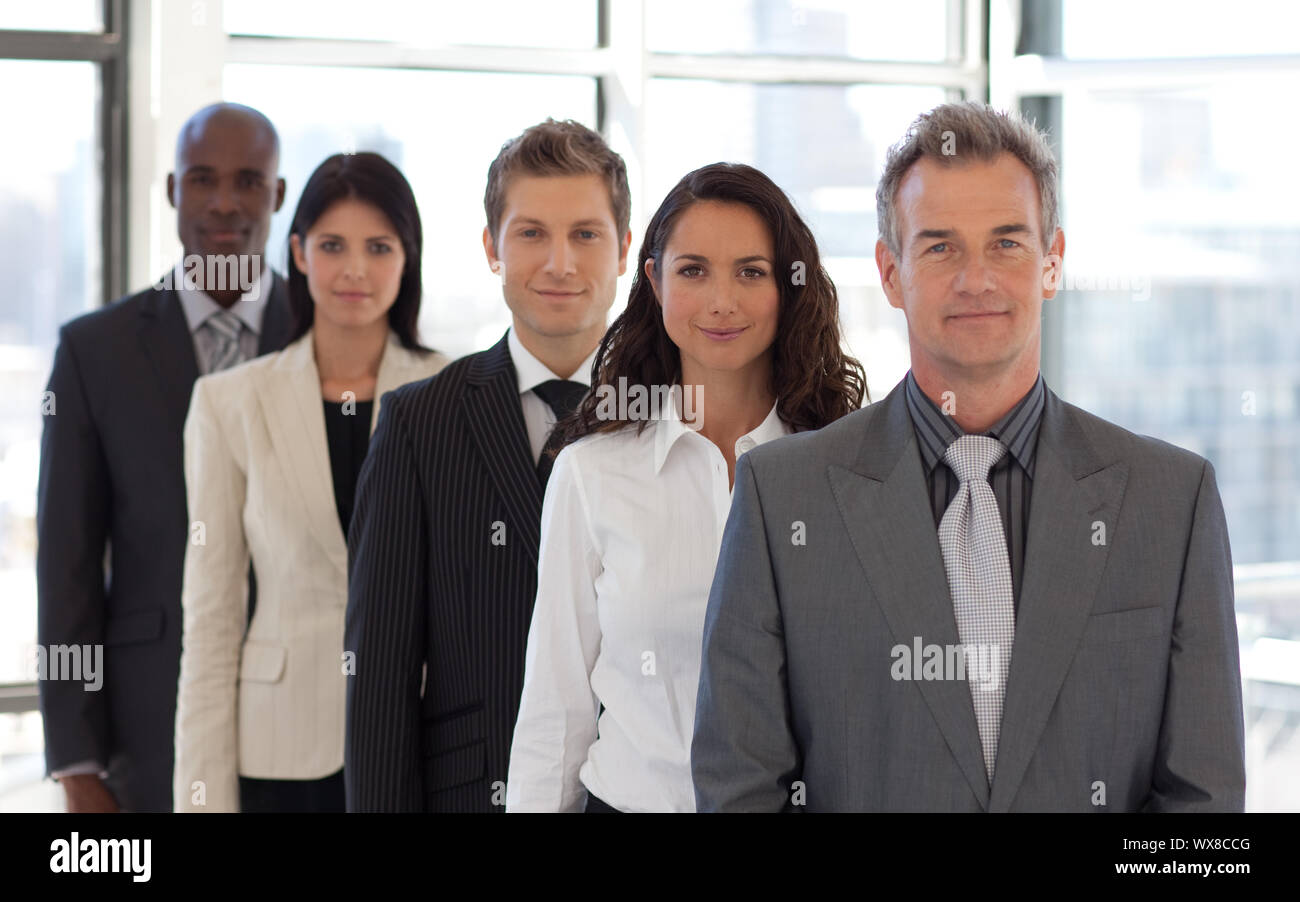 Male CEO Leading a business team Stock Photo - Alamy