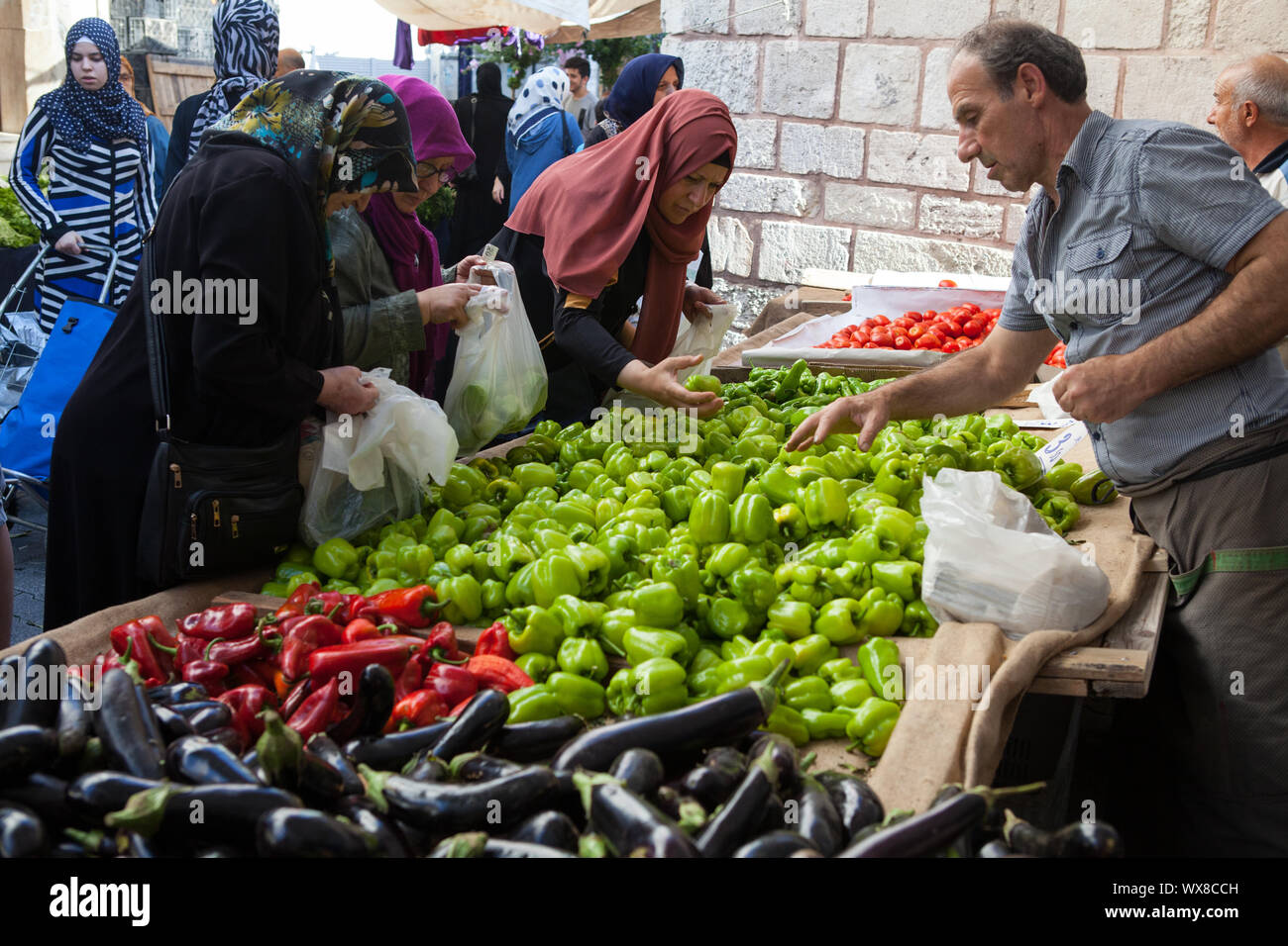 Vegetable market in the Fatih district of Istanbul Stock Photo - Alamy