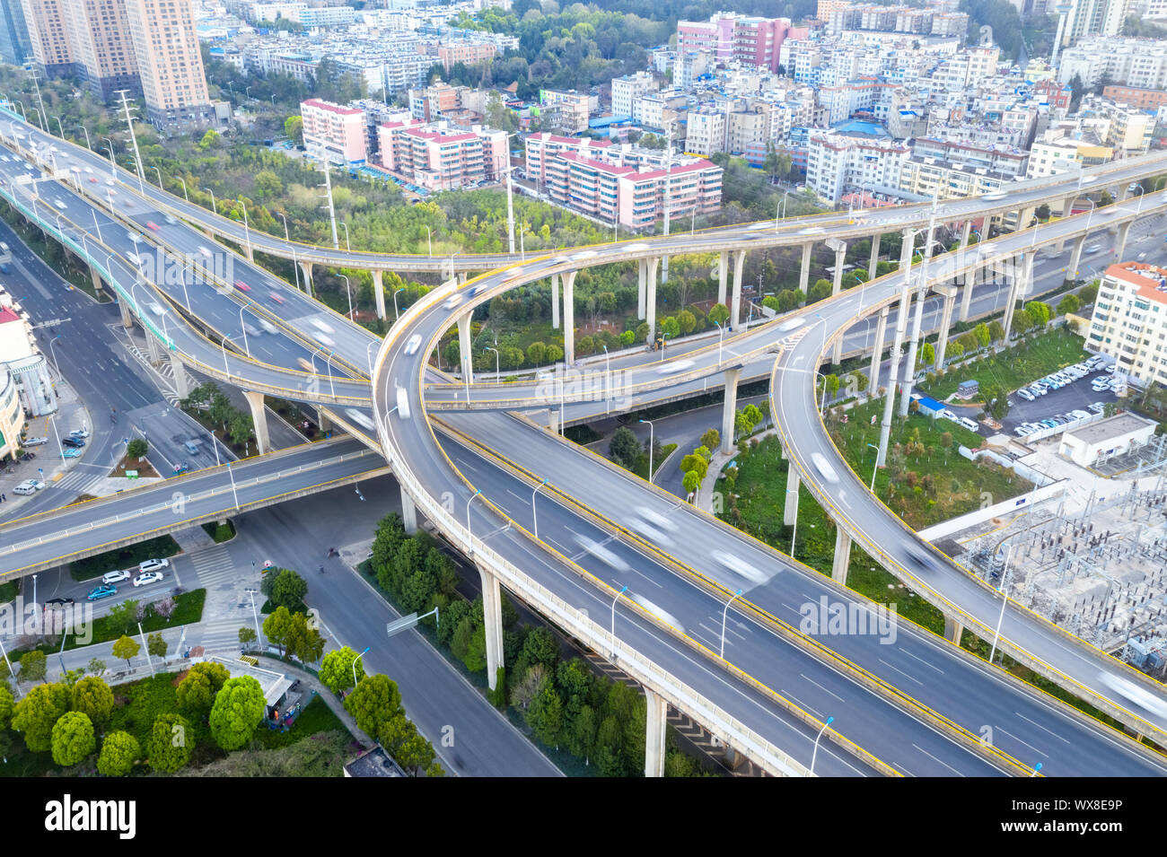 Aerial view highway overpass viaduct hi-res stock photography and ...