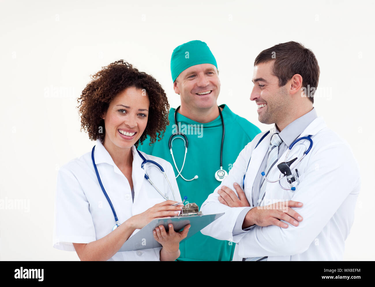 Team of doctors looking at the camera Stock Photo - Alamy
