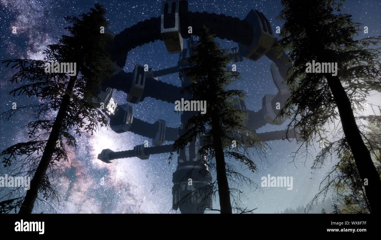 Ufo over forest hi-res stock photography and images - Alamy