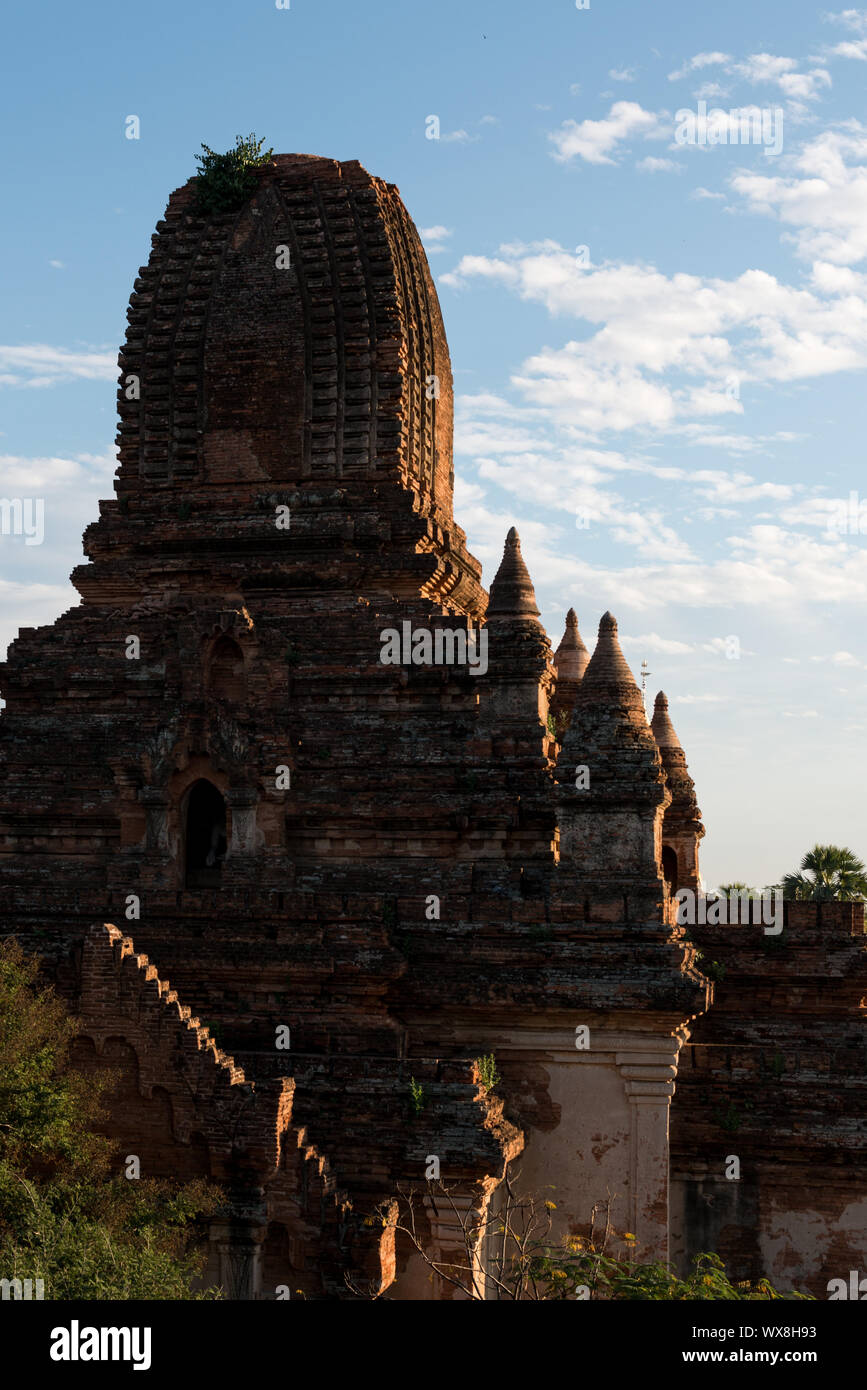 Vertical picture of huge and old buddhist pagoda located in the ...