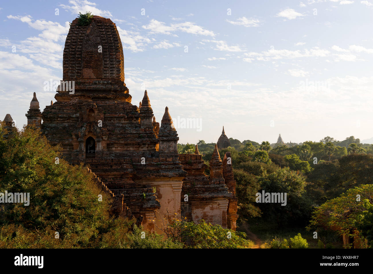 Horizontal picture of huge and old buddhist pagoda located in the ...