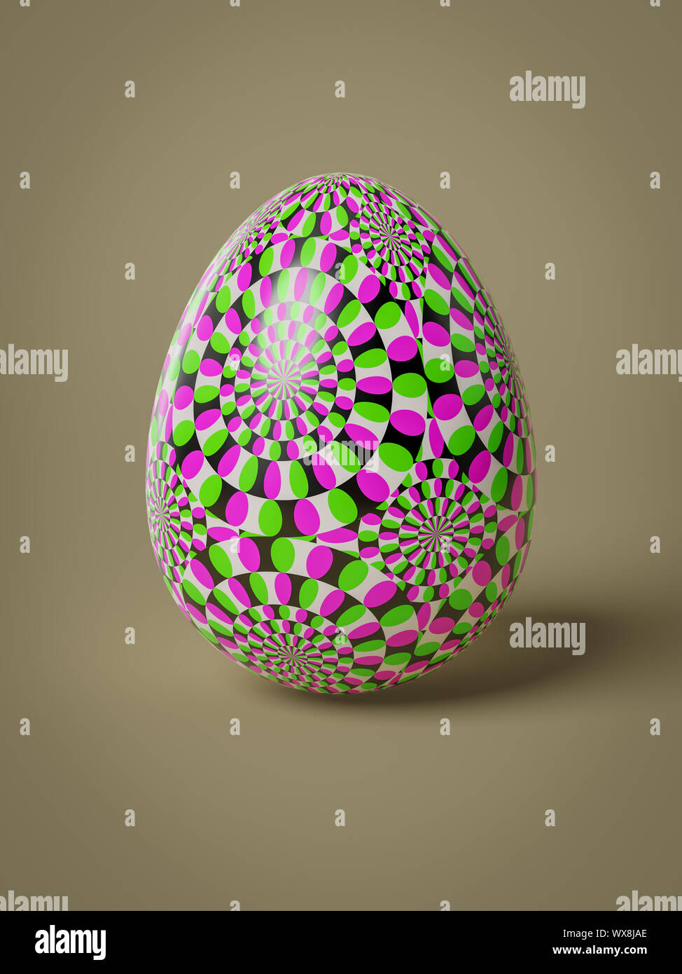 egg with optical illusion movement pattern isolated Stock Photo - Alamy