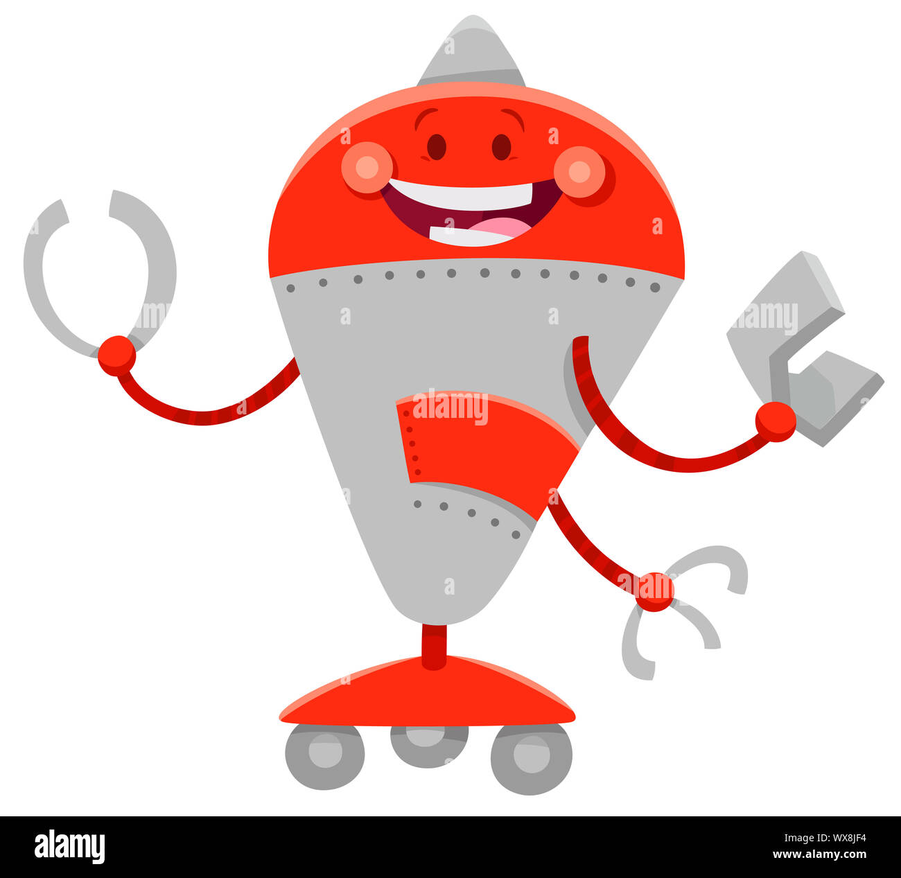 funny robot cartoon comic character Stock Photo - Alamy
