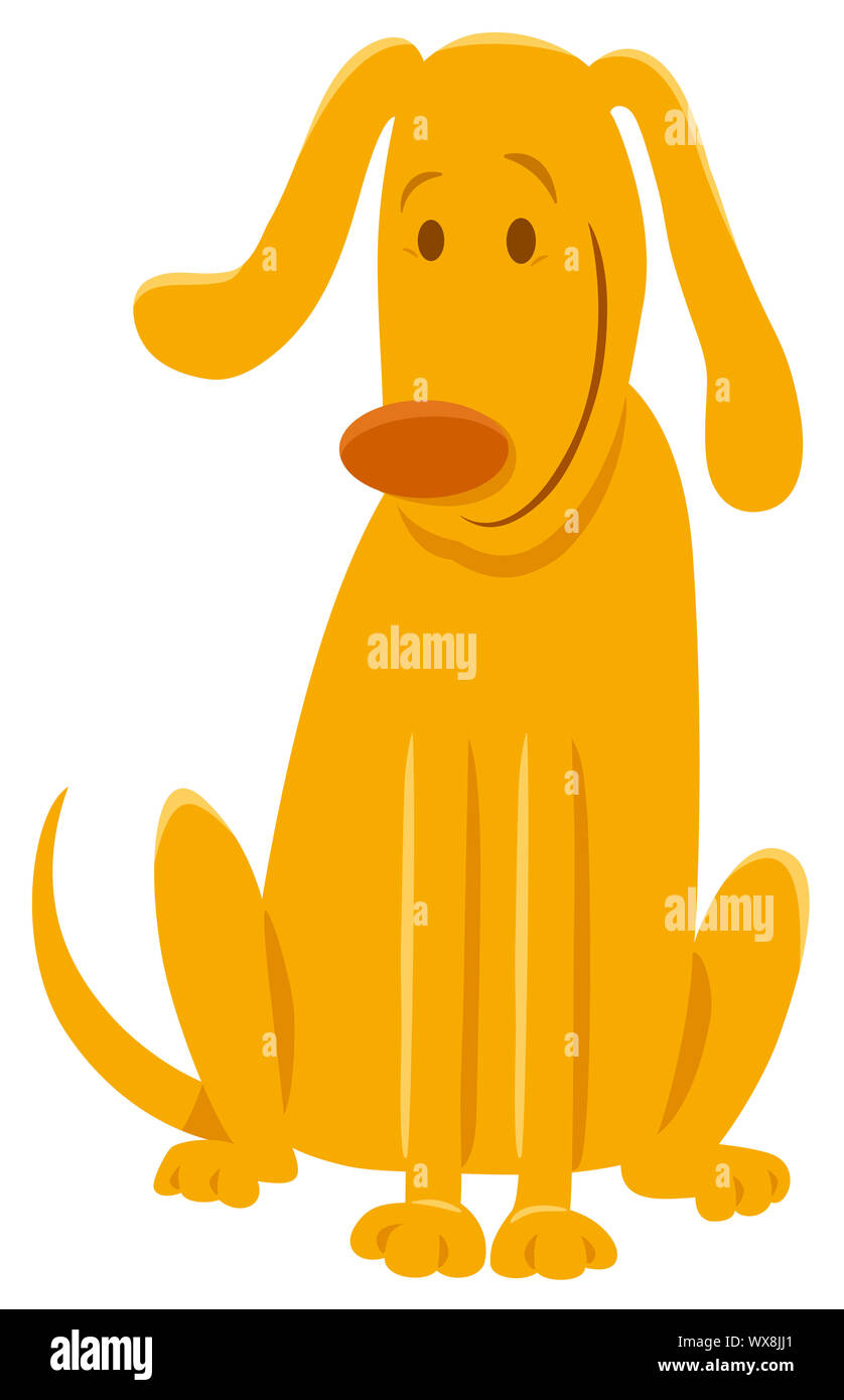 Cartoon illustration funny yellow dog Cut Out Stock Images & Pictures ...