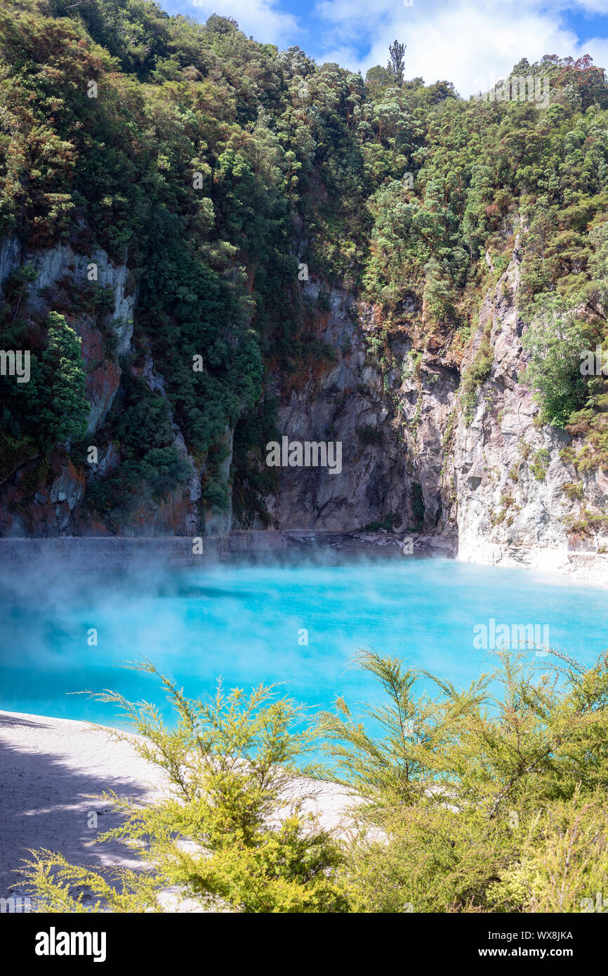 volcanic lake at waimangu Stock Photo - Alamy