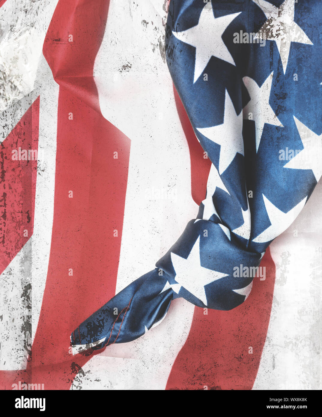 American flag with knot Stock Photo - Alamy