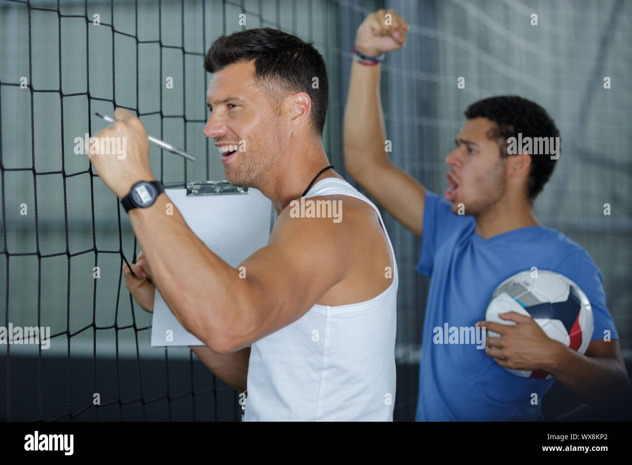 soccerfootball concept man celebrating scored goal Stock Photo - Alamy