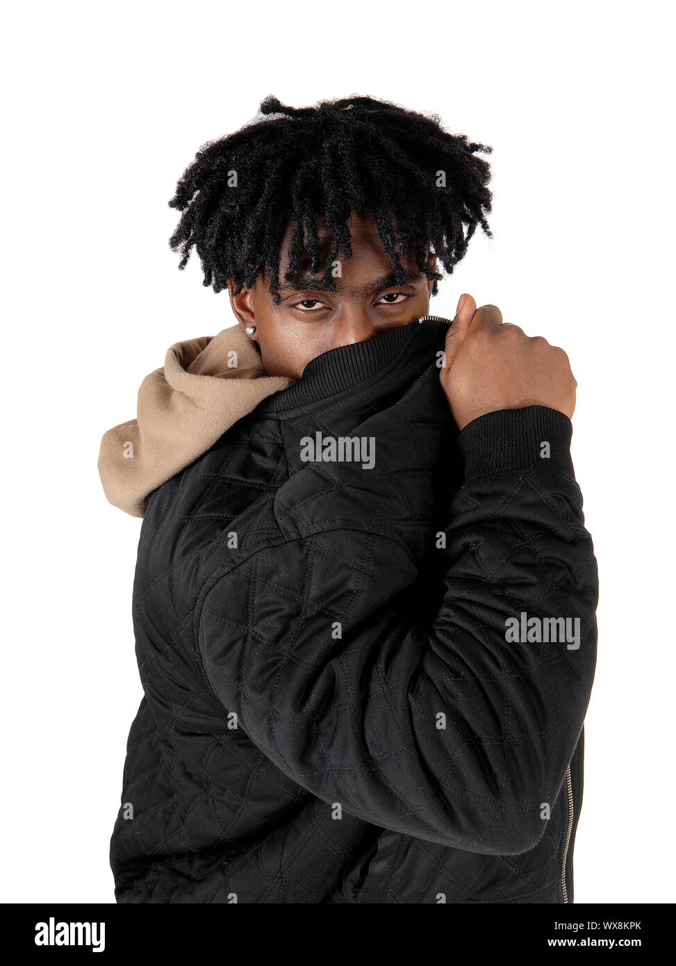 Man peeking behind hi-res stock photography and images - Alamy