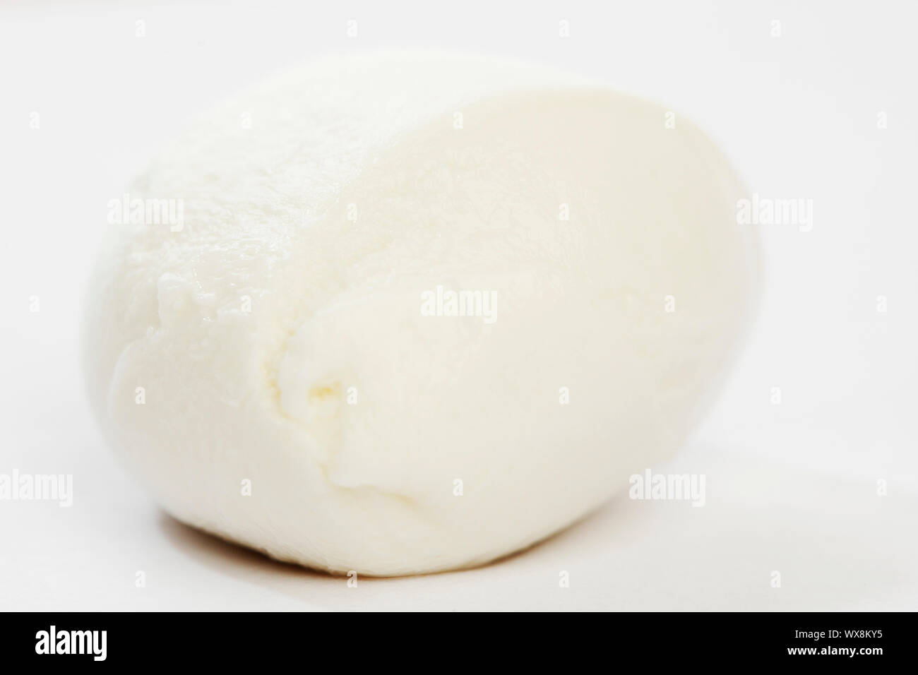 fresh italian mozzarella on white background Stock Photo - Alamy