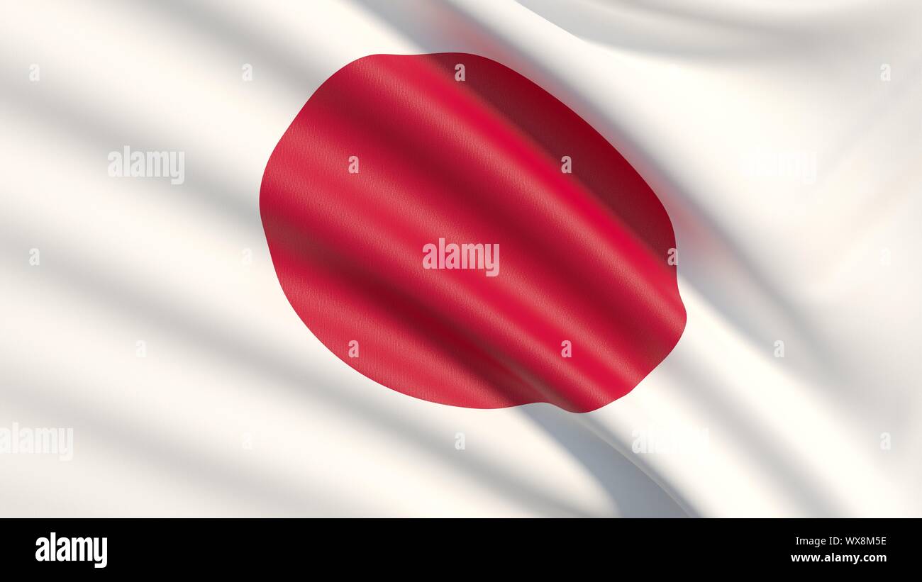 Flag japan waved highly detailed hi-res stock photography and images ...