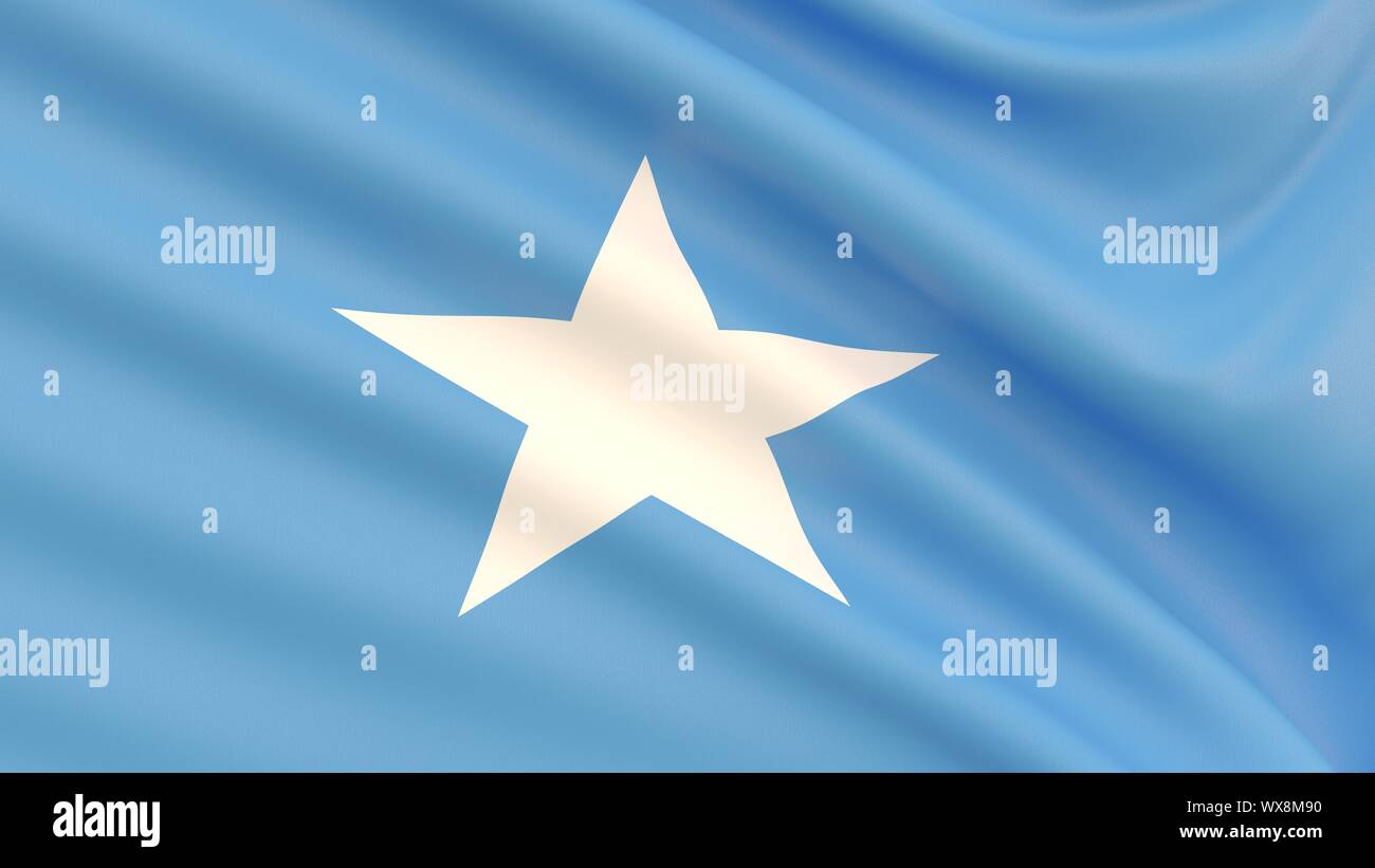 Flag of Somalia. Waved highly detailed fabric texture Stock Photo - Alamy