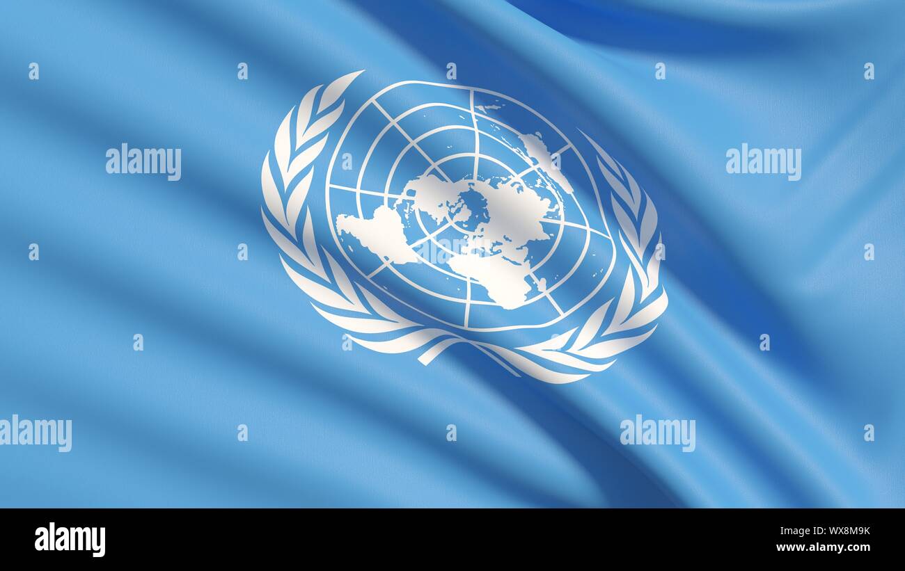 Flag of . Waved highly detailed fabric texture Stock Photo - Alamy