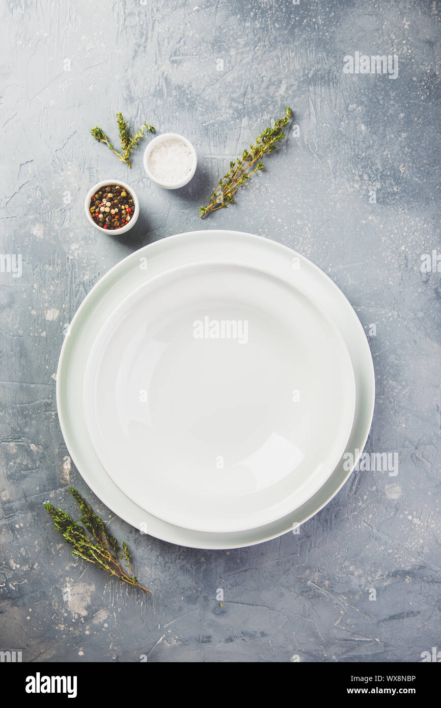 Table setting with cutlery, pasta, tomatoes and herbs Stock Photo - Alamy