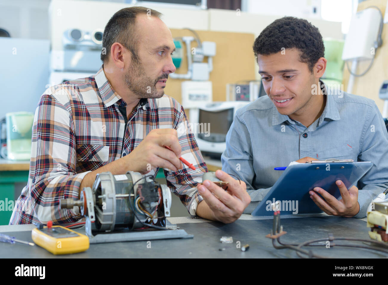 engineering students working in the lab Stock Photo - Alamy