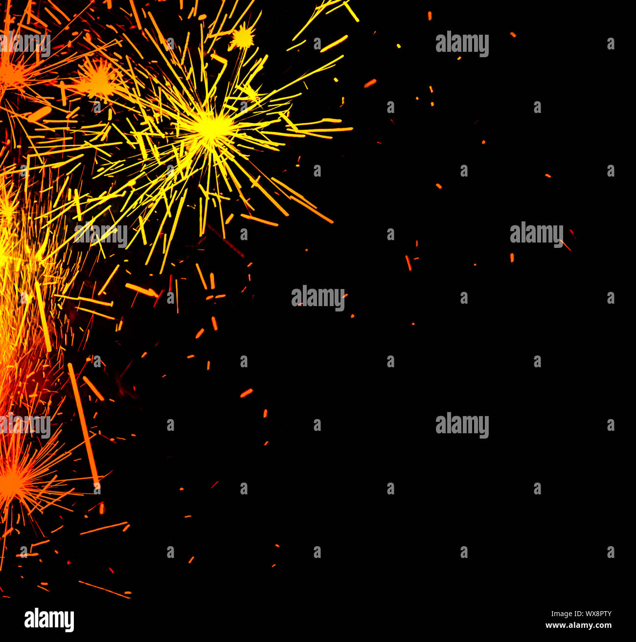 Bright border of firework sparks Stock Photo - Alamy