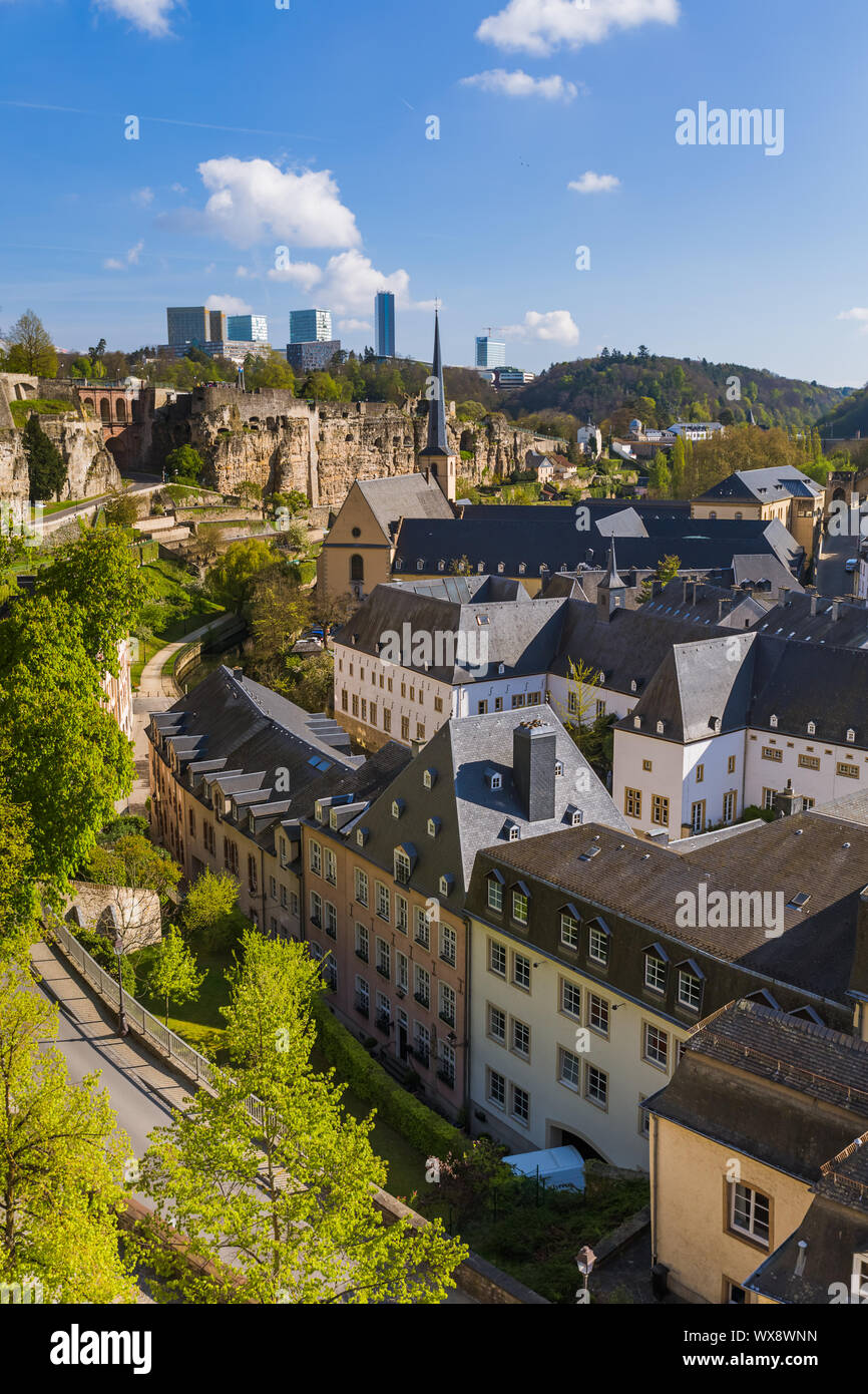 Luxembourg city skyline church hi-res stock photography and images - Alamy