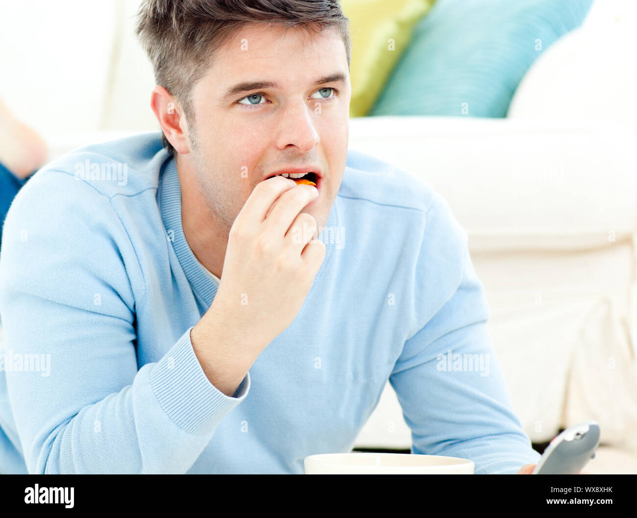 Fat man eating a pizza hi-res stock photography and images - Alamy