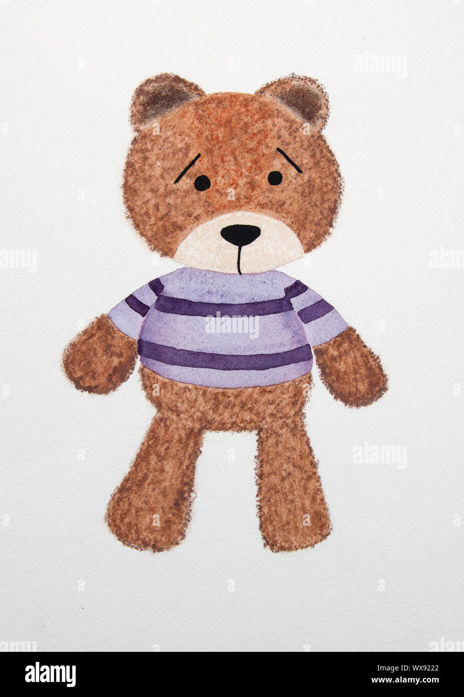 Teddy bear watercolor art on a white background. This little teddy bear ...