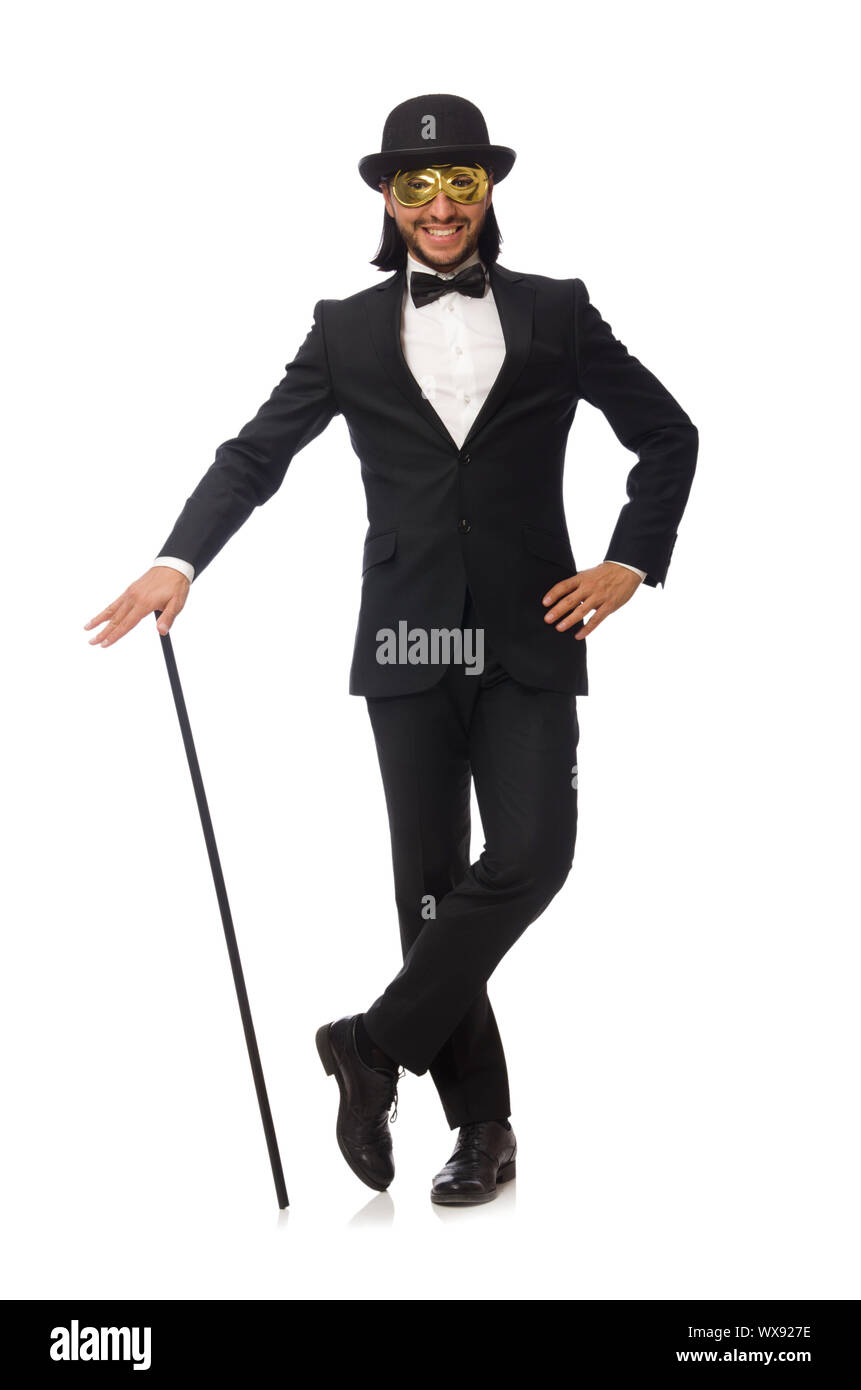 Funny man isolated on white background Stock Photo - Alamy