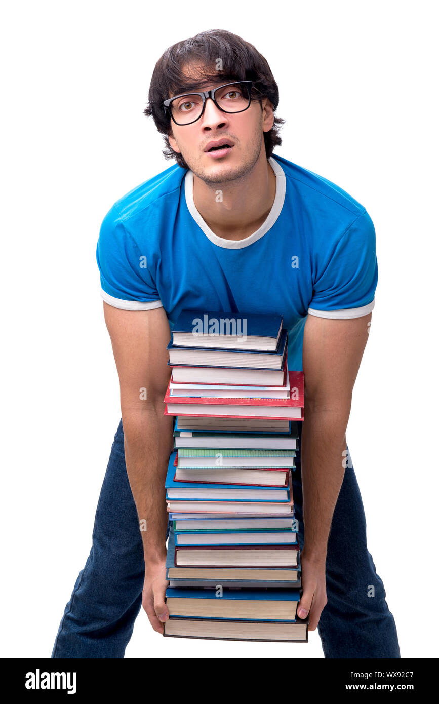 Stressed student studying Cut Out Stock Images & Pictures - Alamy