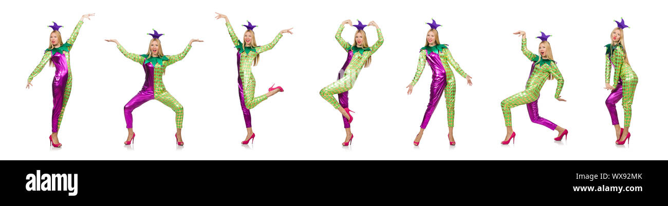 Circus clown wearing hat Cut Out Stock Images & Pictures - Alamy