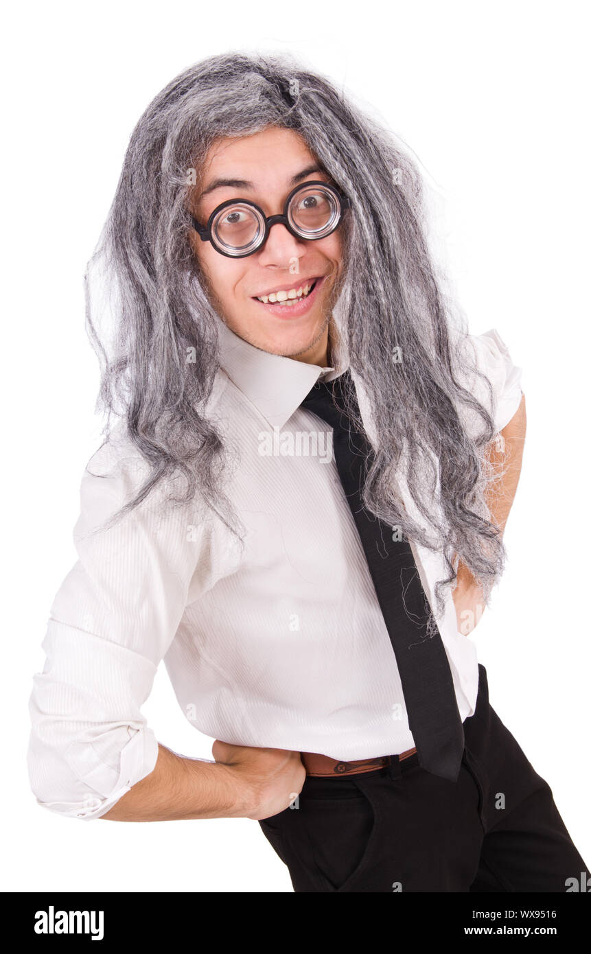 Old man in funny concept Stock Photo - Alamy