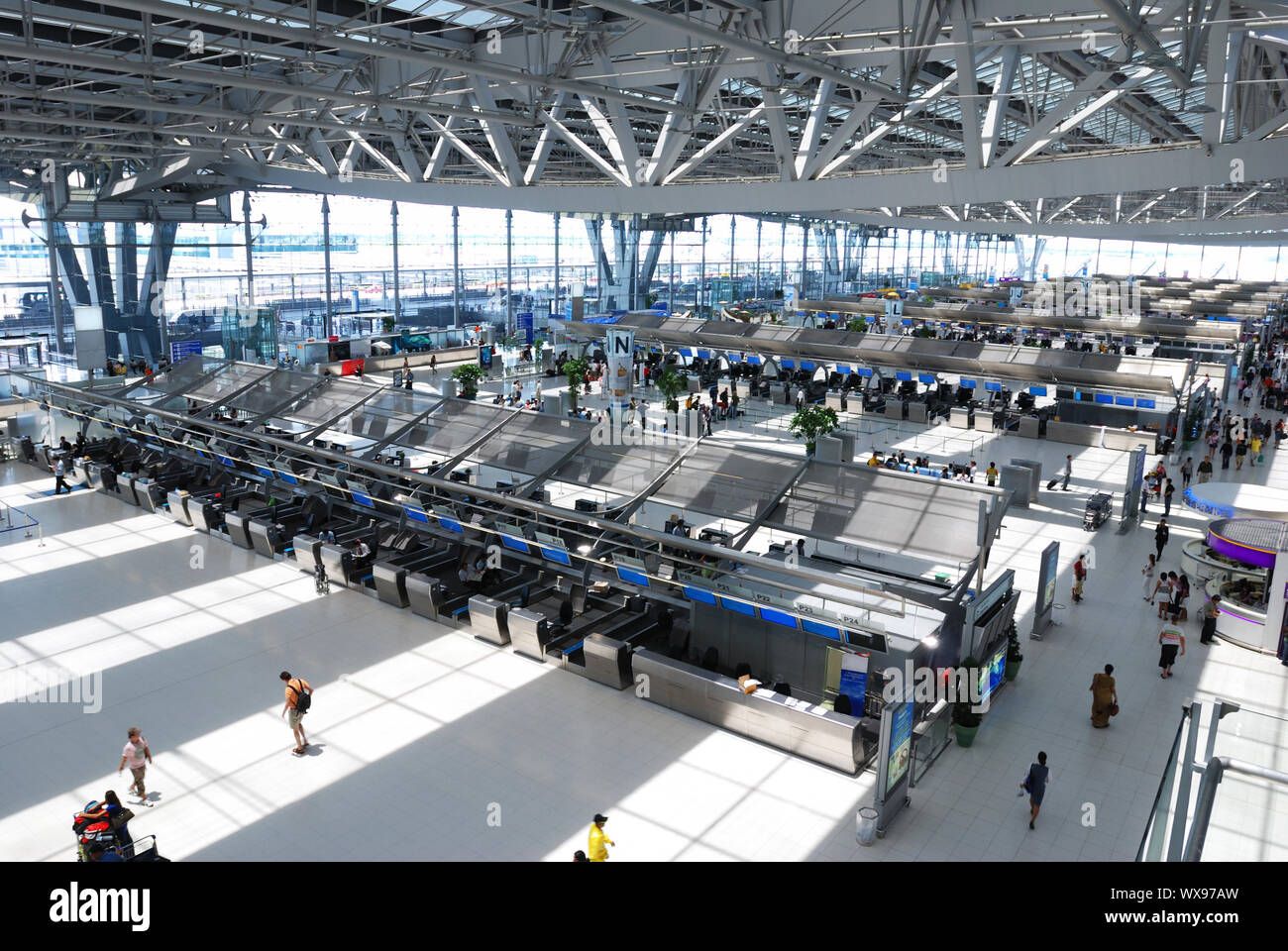 Airport check-in. No recognizable faces or brandnames Stock Photo - Alamy
