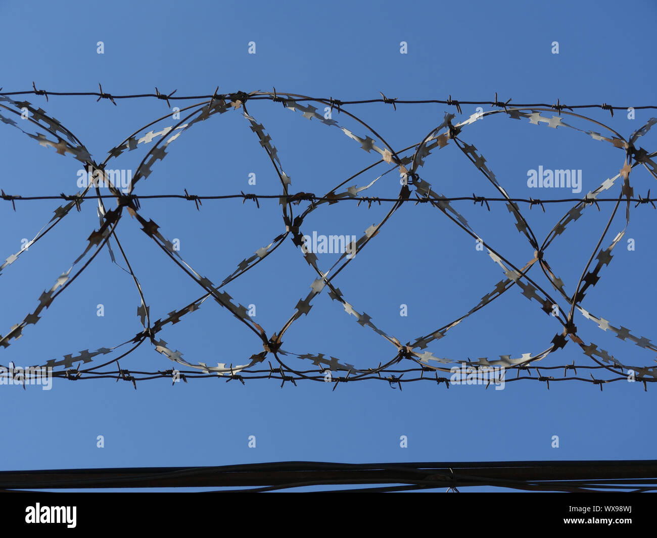 Barbed Wire Fence Stock Photo - Alamy