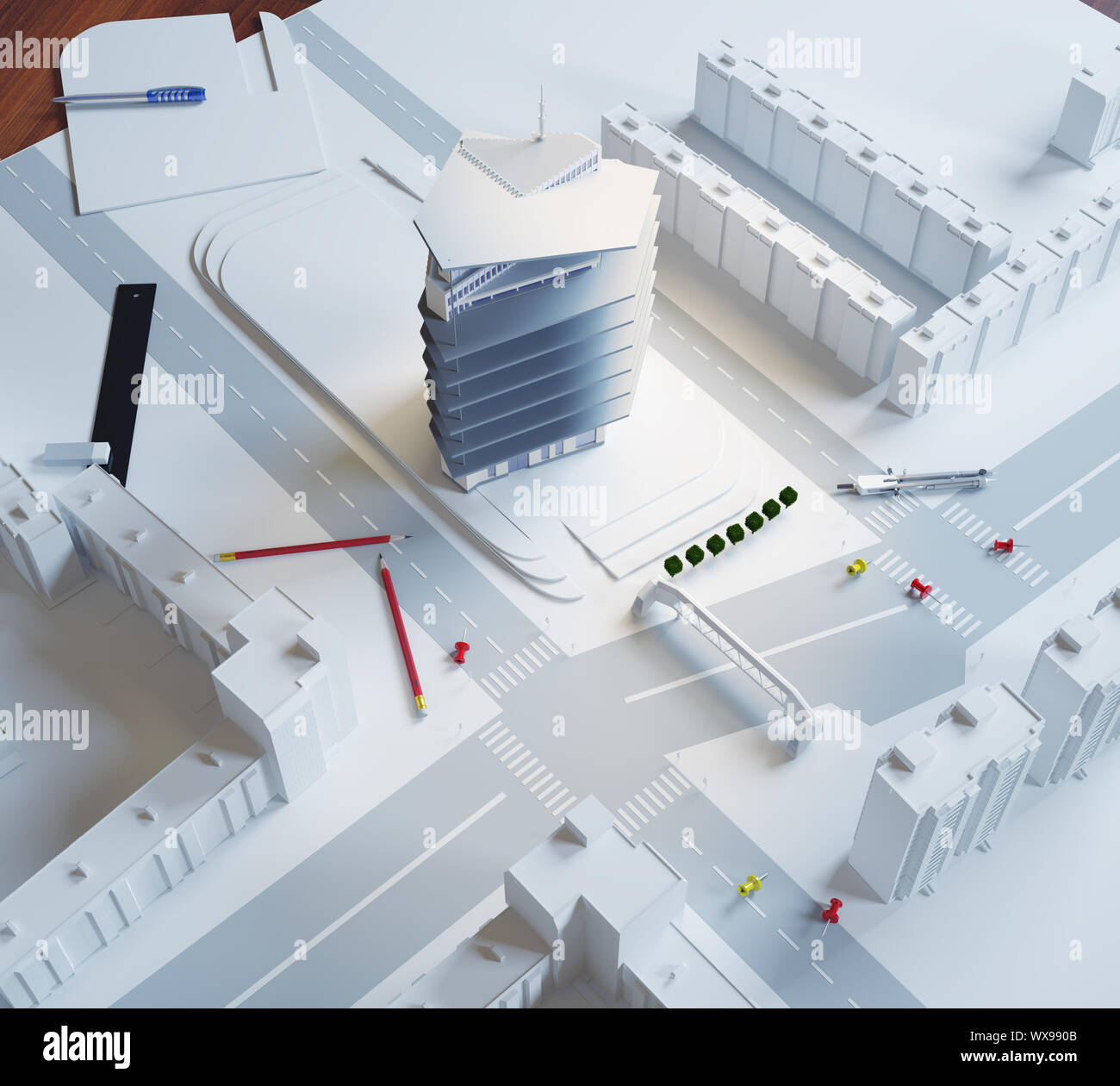 architectural model of a modern building Stock Photo - Alamy