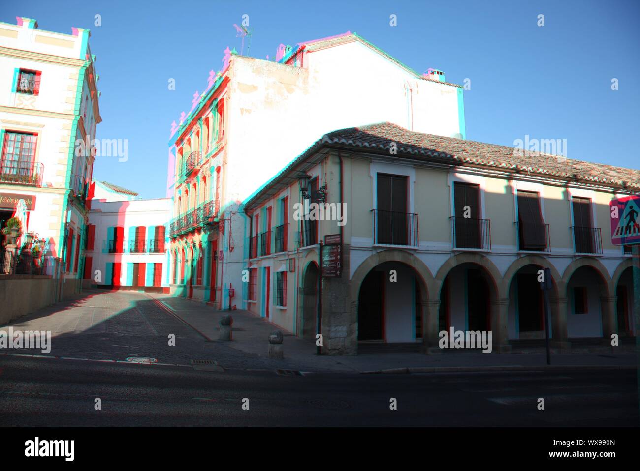 3D photo of the town of Ronda , Spain (need red-cyan anaglyph glasses ...