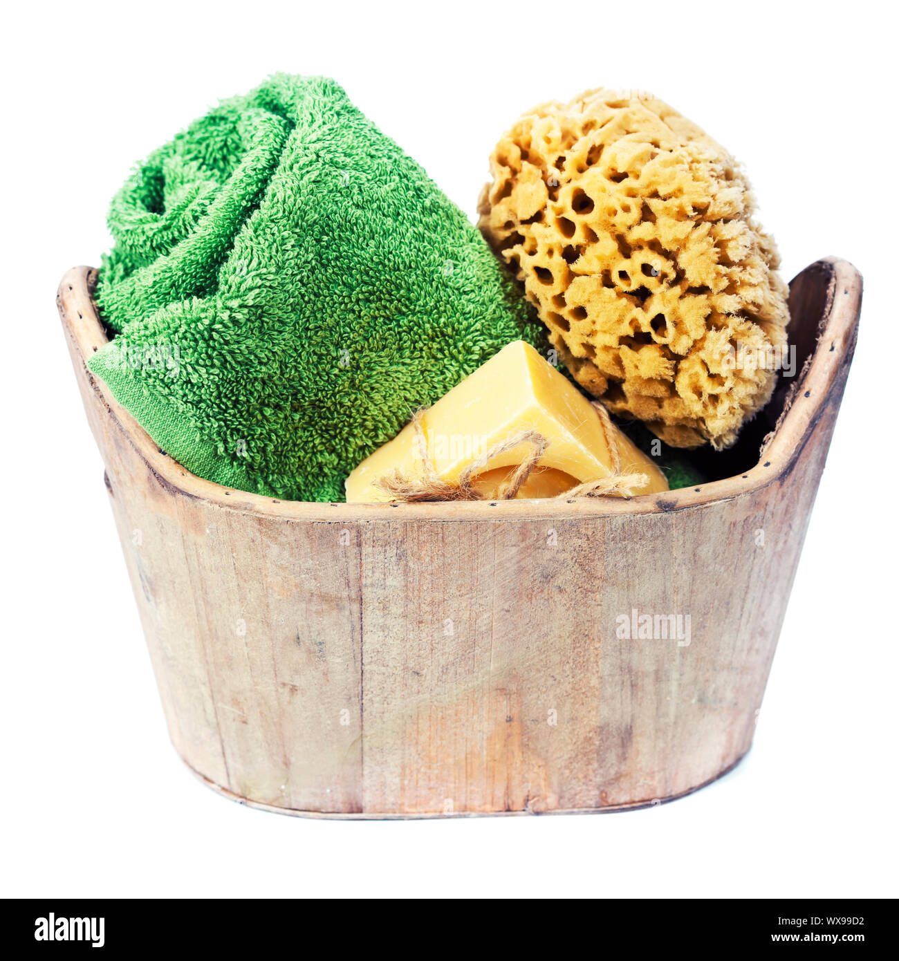 Spa bath setting over white Stock Photo - Alamy