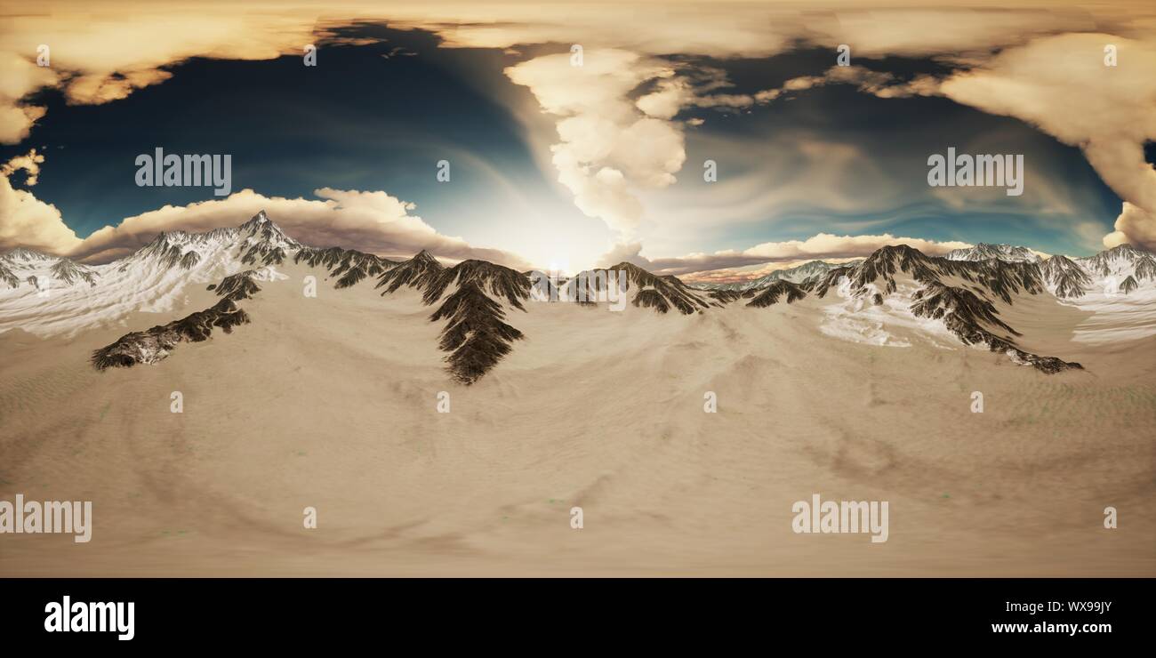 Mountain sunset 360 hi-res stock photography and images - Alamy