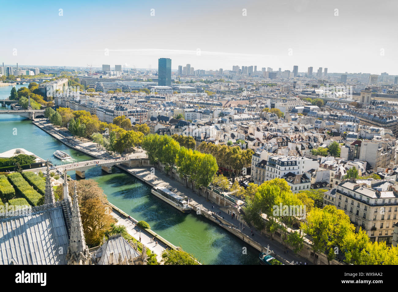 Notre dame cathedral paris aerial view hi-res stock photography and ...