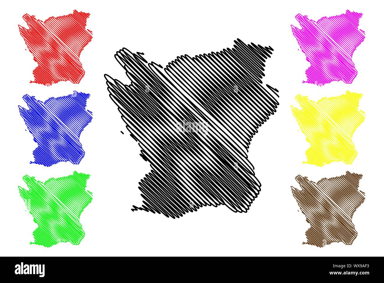 Skane County (Counties of Sweden, Kingdom of Sweden) map vector ...