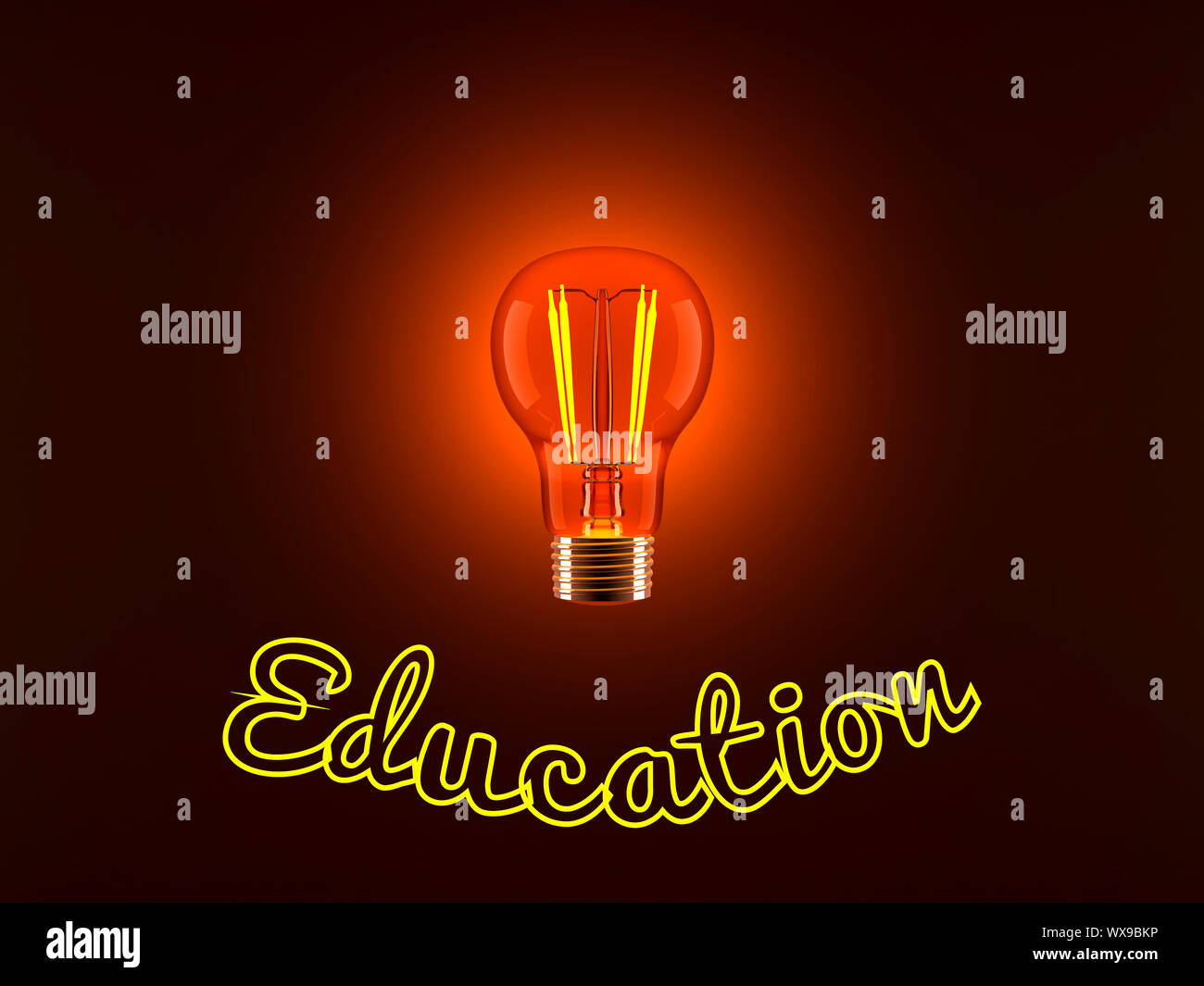 Light Bulb and Education Stock Photo - Alamy