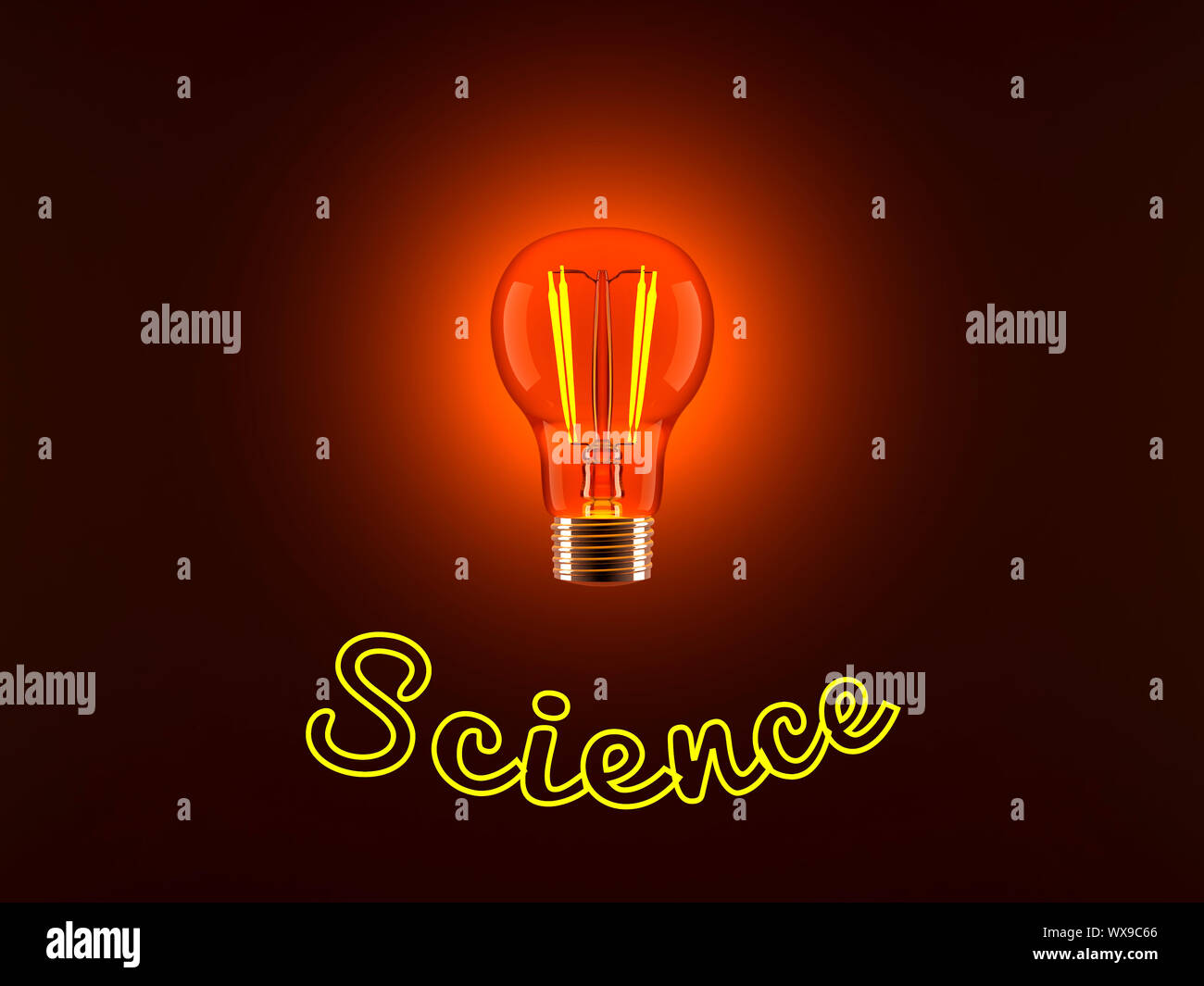 Light Bulb and Science Stock Photo - Alamy