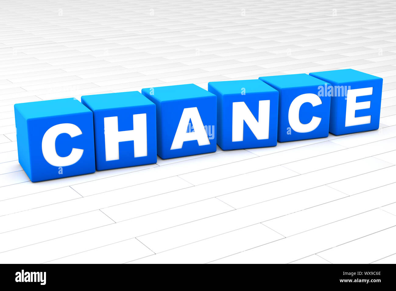 3D illustration of the word Chance Stock Photo - Alamy