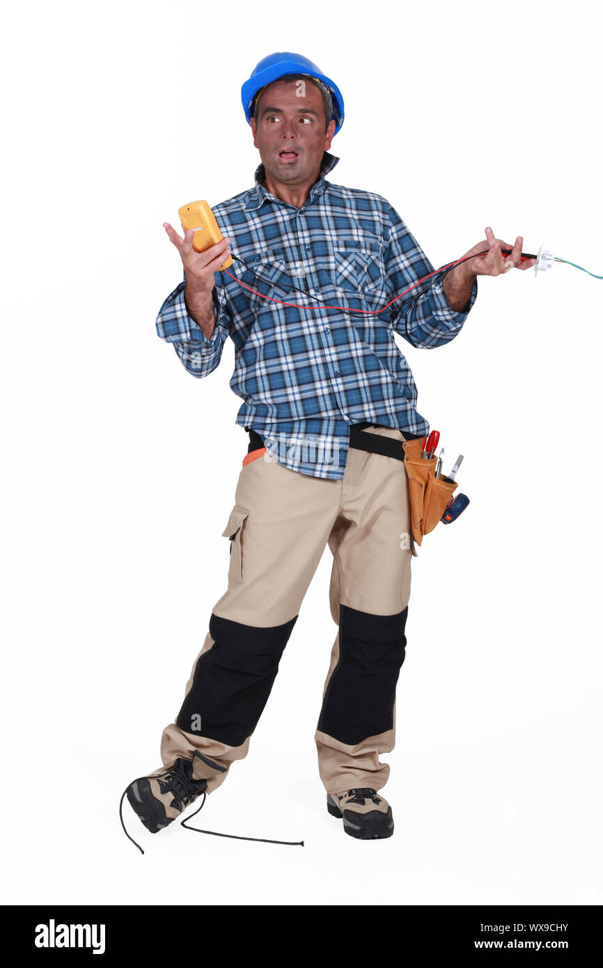 Hand electric shock Cut Out Stock Images & Pictures - Alamy