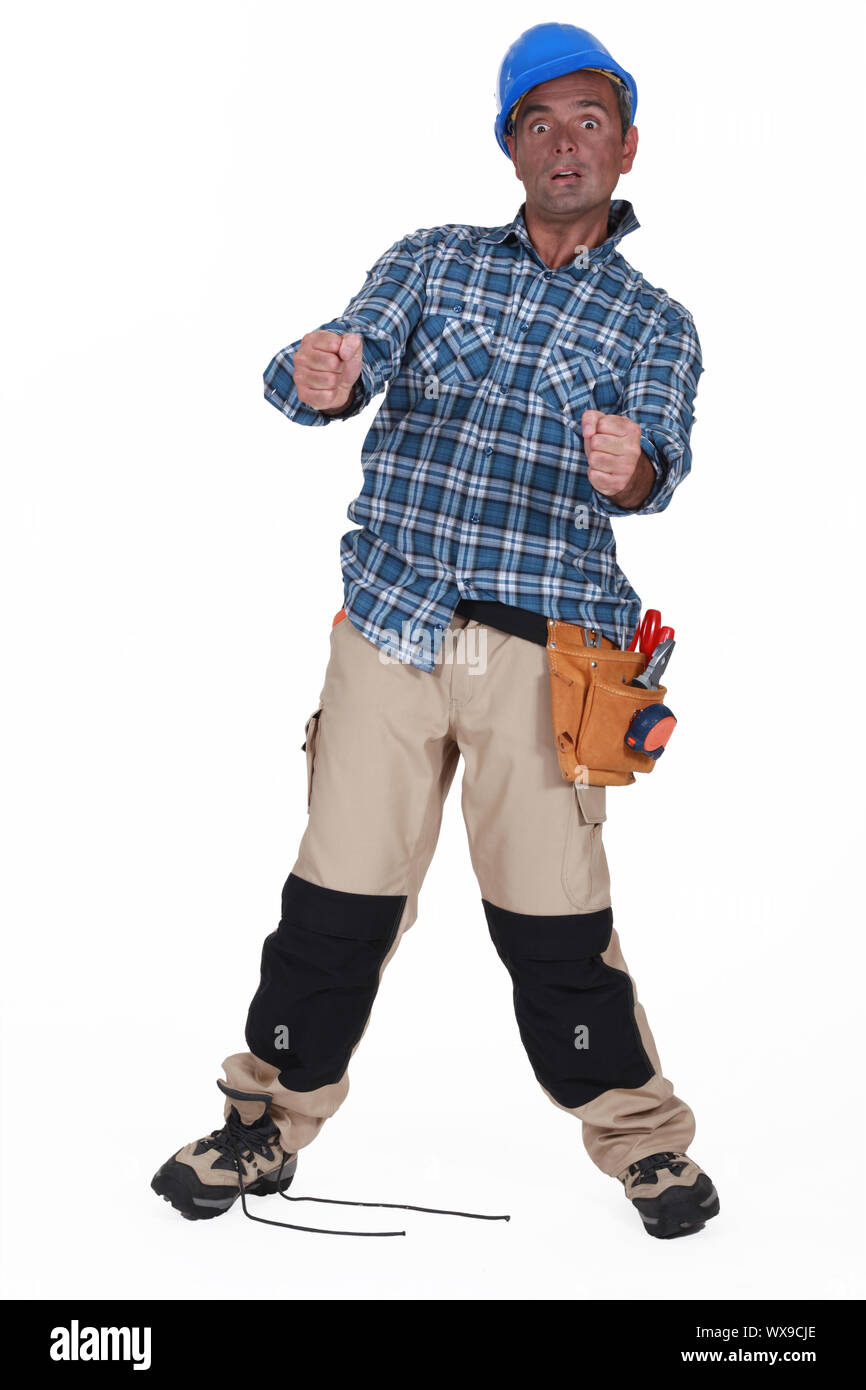 Man being electrocuted Stock Photo - Alamy