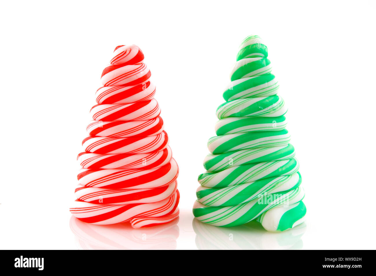 simple red and green christmas candy trees Stock Photo - Alamy