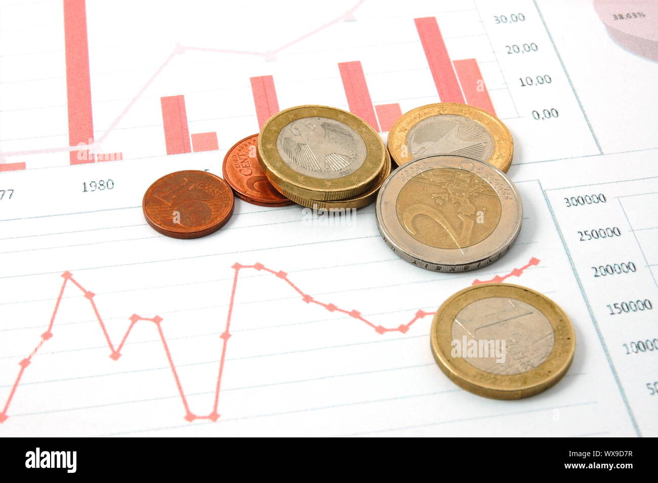 Chart showing rate exchange euro hi-res stock photography and images ...