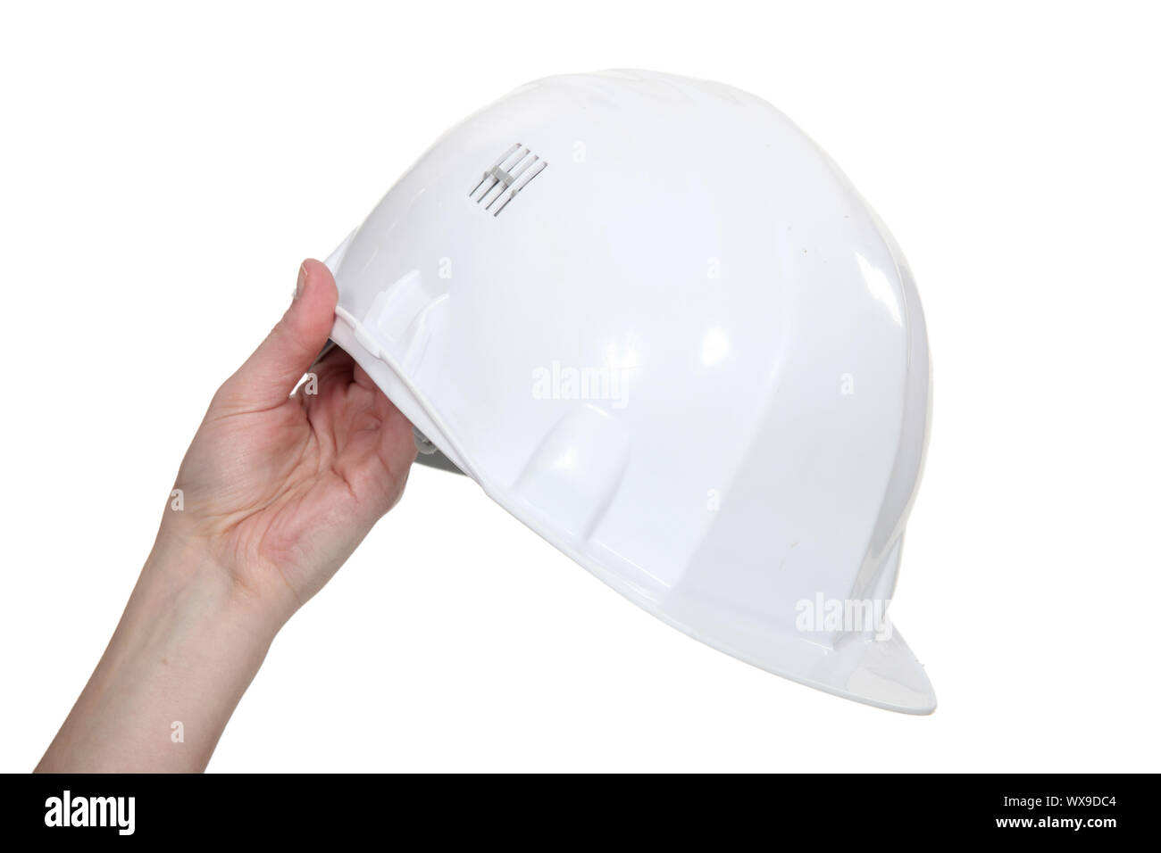 hand holding hard hat Stock Photo - Alamy
